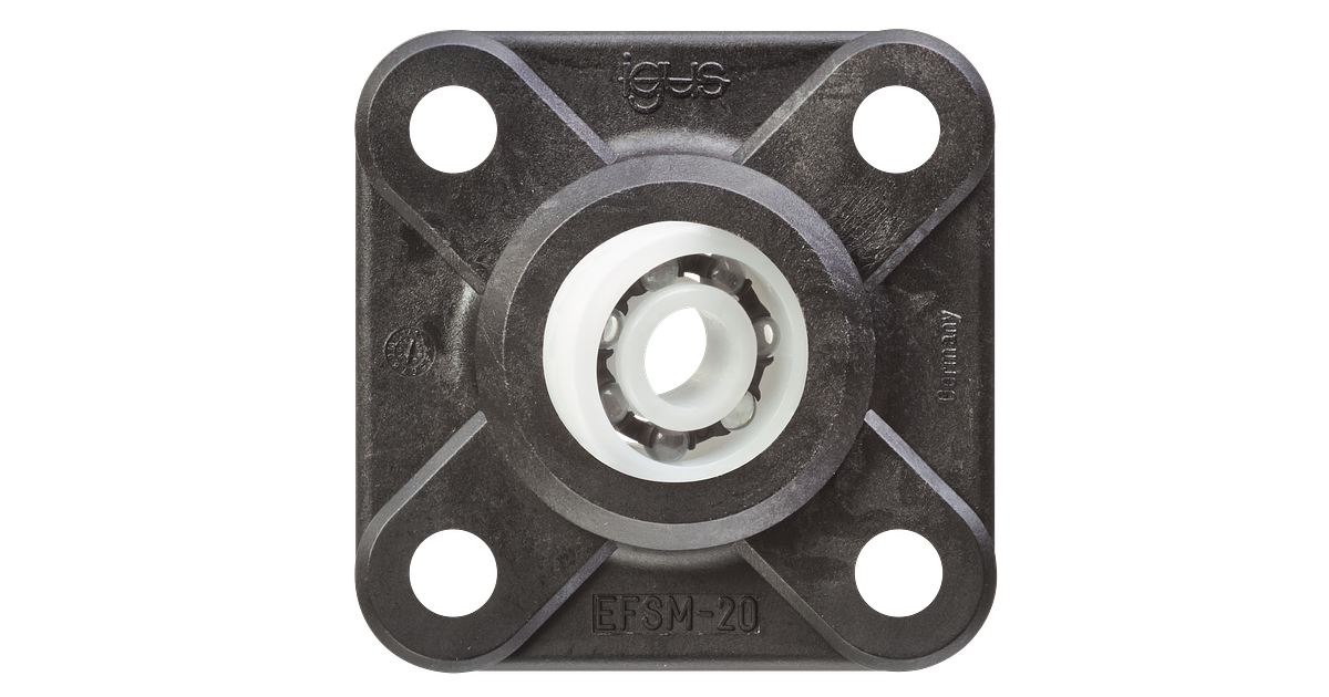 xiros® fixed flange ball bearing 4-hole, self-aligning | igus®