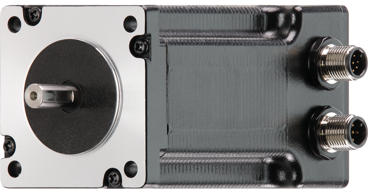 drylin® E stepper motor with connector and encoder, splash water ...