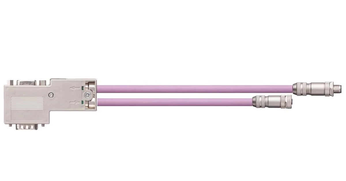 Harnessed Profibus Cables, TPE, connector A: Phoenix Contact SUB-D, 9 ...