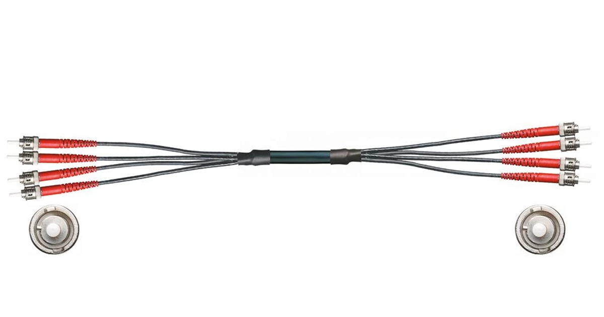 TPE fibre optic cable | glass fibre, connector A: ST, connector B: ST ...