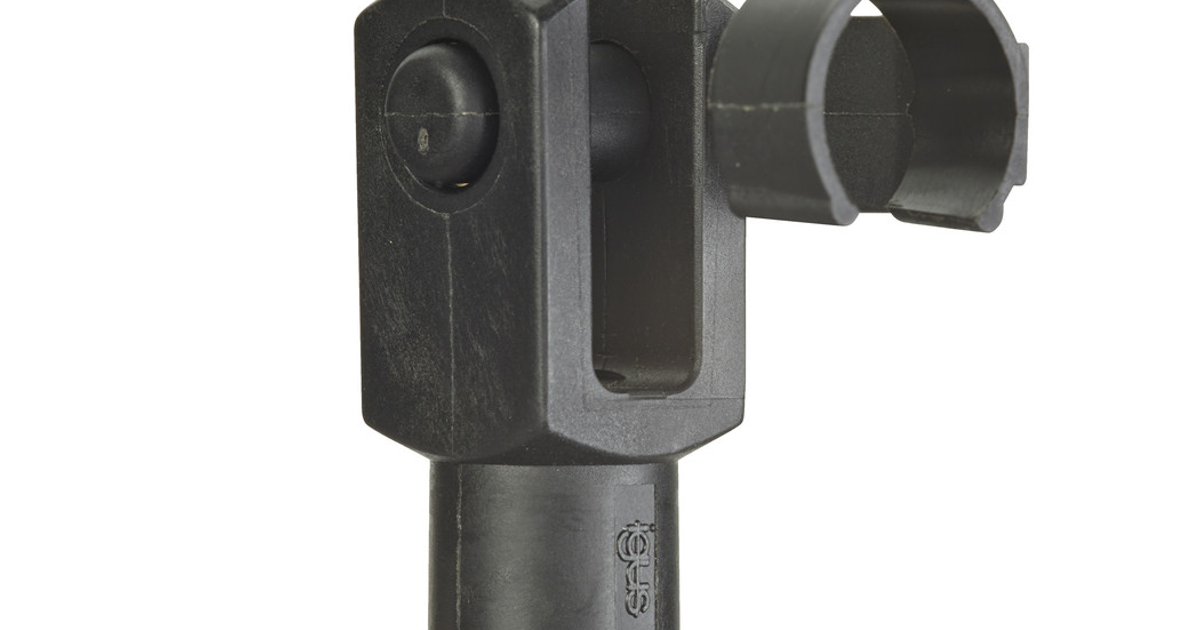 Clevis joint with spring-loaded fixing clip, GERMF / GELMF, igubal® | igus®