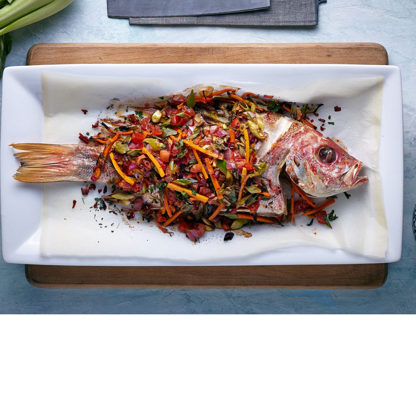 Oriental (Chinese) Whole Baked Snapper with Ginger and Chilli | Gourmet ...